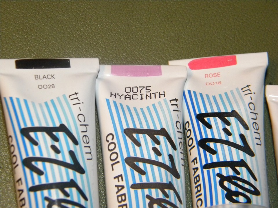 Lot Of 12 Assorted Tri-Chem EZ FLO Fabric Paint & Tote | eBay