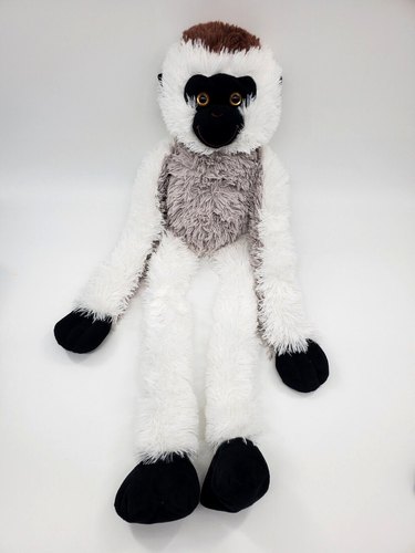 Walmart 28" Gibbons Hanging Monkey Gray White Furry Plush Stuffed Large ...