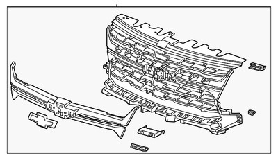 Genuine GM Exterior Bright Chrome Front Grille 84896828 | eBay