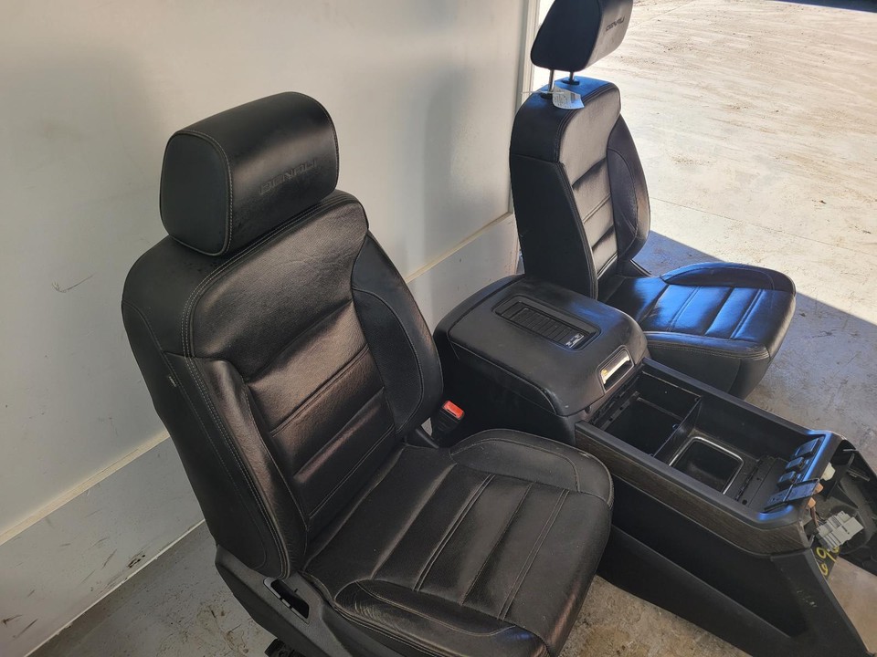 2015-2019 Sierra Denali 2500/3500 Front Seats Crew Cab w/Console Black ...