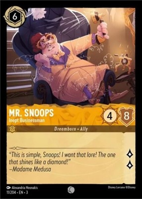 Disney's Lorcana: Mr. Snoops - Inept Businessman - 11/204 - Common ...