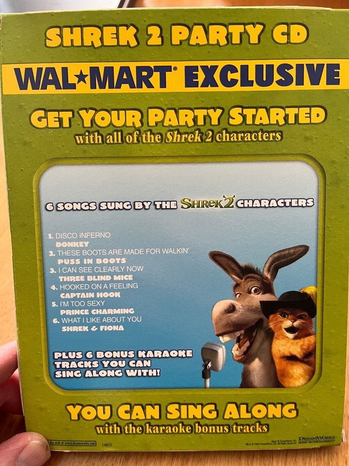 Shrek 2 Party CD Original Soundtrack 2004 Brand New In Box Wal Mart ...