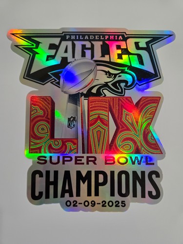 SET OF 3 Philadelphia Eagles SB Champions Holographic Decal - Hurts ...