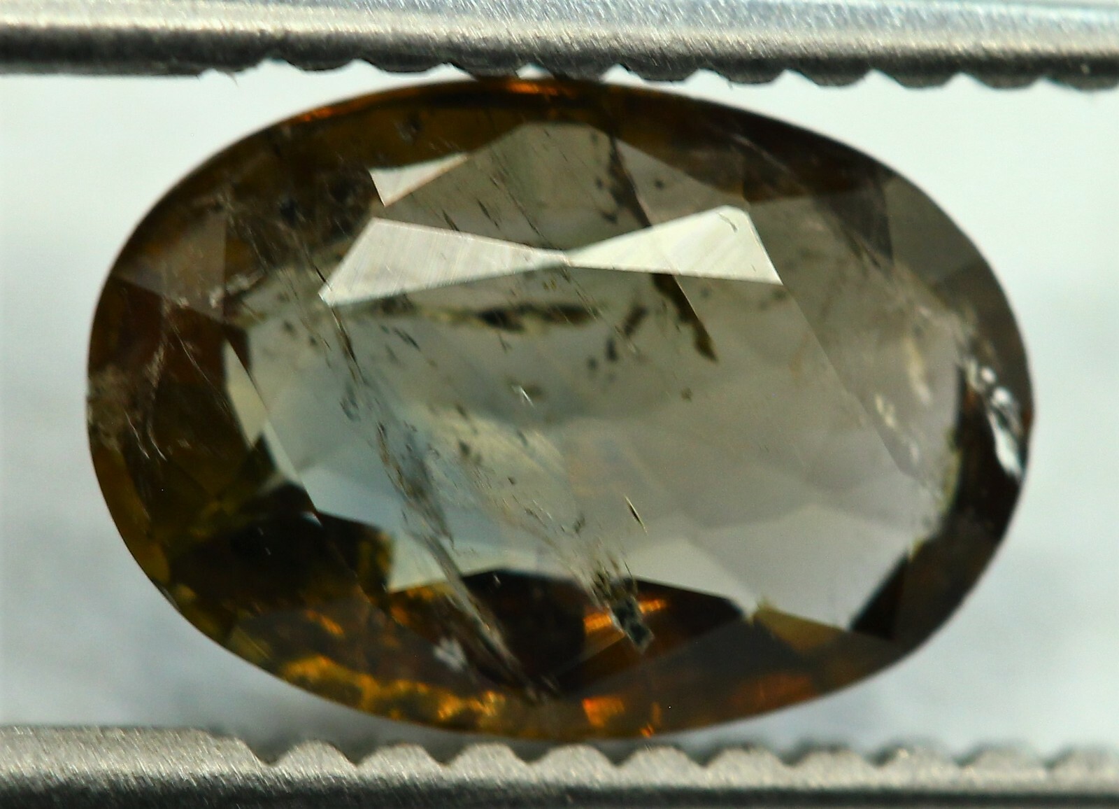 1.35 ct ULTRA RARE MULTICOLOR NATURAL AXINITE W/BLUE DOT CUT GEMSTONE ...