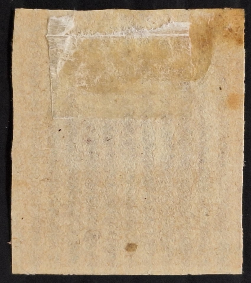 1858 Victoria Australia 4d Dull Rose Imperf Emblem stamp Vert Laid ppr ...