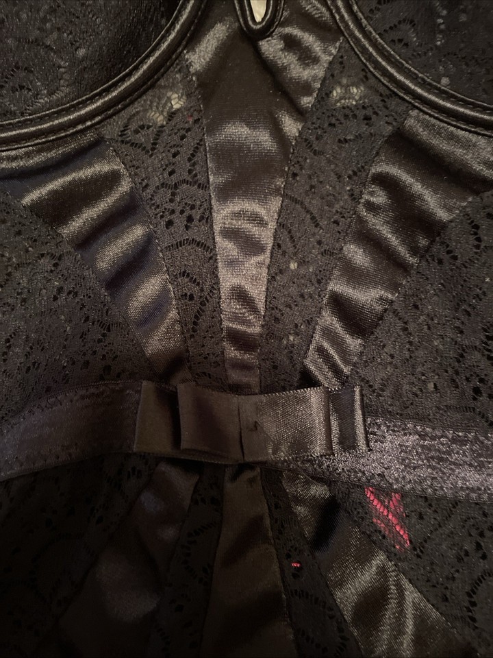 Satin And Lace Basque With Suspenders Size 3x/4x-22/24 | eBay UK
