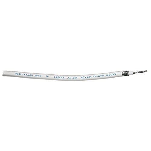 Ancor 151510 Marine Premium Tinned Copper Coaxial Cable (RG8X, White ...