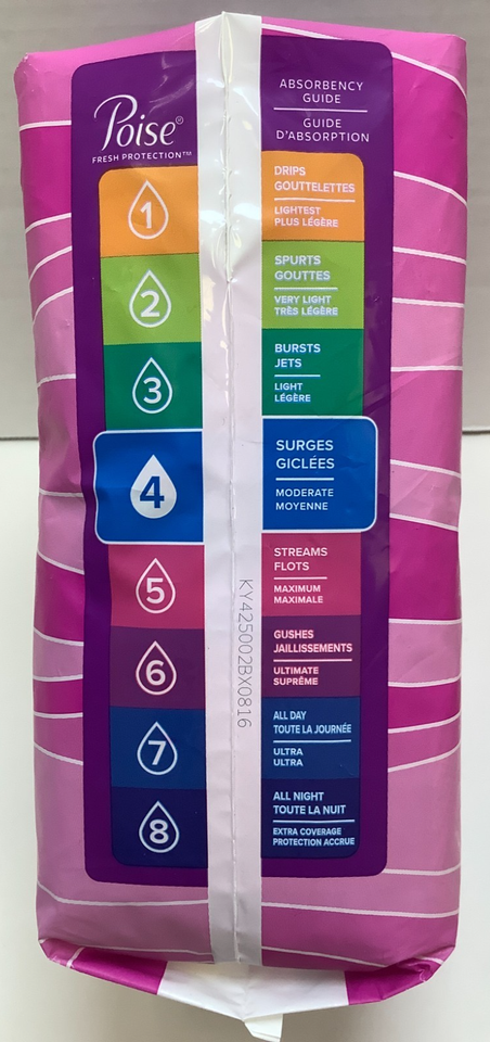 Poise Fresh Protection Pads, #4 Moderate, Long, 192 Total Pads ...