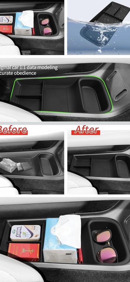 For Polestar 4 2023 2024 Car Central Storage Box Center Console Lower ...