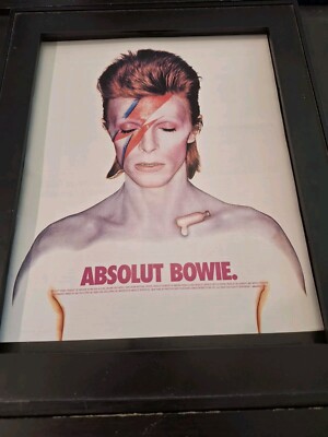 David Bowie Absolut Vodka Rare Original Promo Poster Ad Framed! | eBay