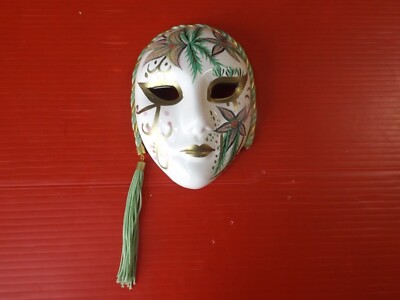 6" CERAMIC HAND PAINTED WALL HANGING FACE MASK Gift idea | eBay