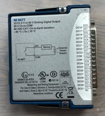 National Instruments NI 9477 32 Channel 5-60V cDAQ Sinking Digital ...
