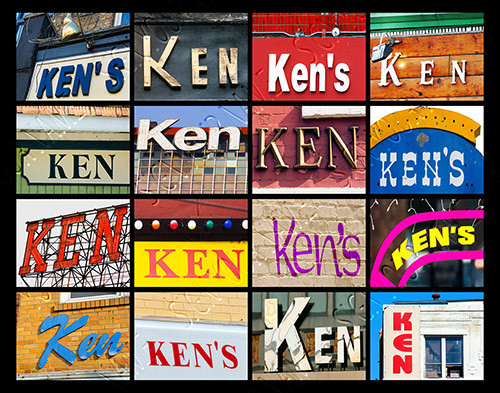 KEN Name Poster featuring photos of actual signs | eBay