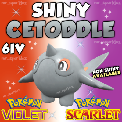 SHINY CETODDLE 6IV Pokemon Scarlet & Violet | eBay
