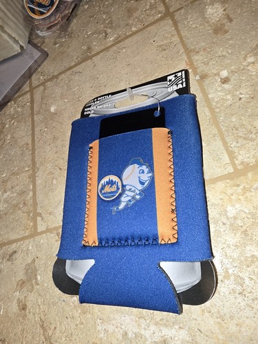 NEW York METS MR MET MASCOT BEER CAN BOTTLE COOZIE & BOTTLE OPENER CITI ...