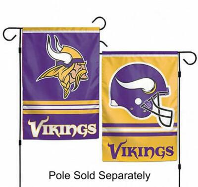 Minnesota Vikings 2 Sided Double Garden Flag Outdoor Window Banner 12 ...