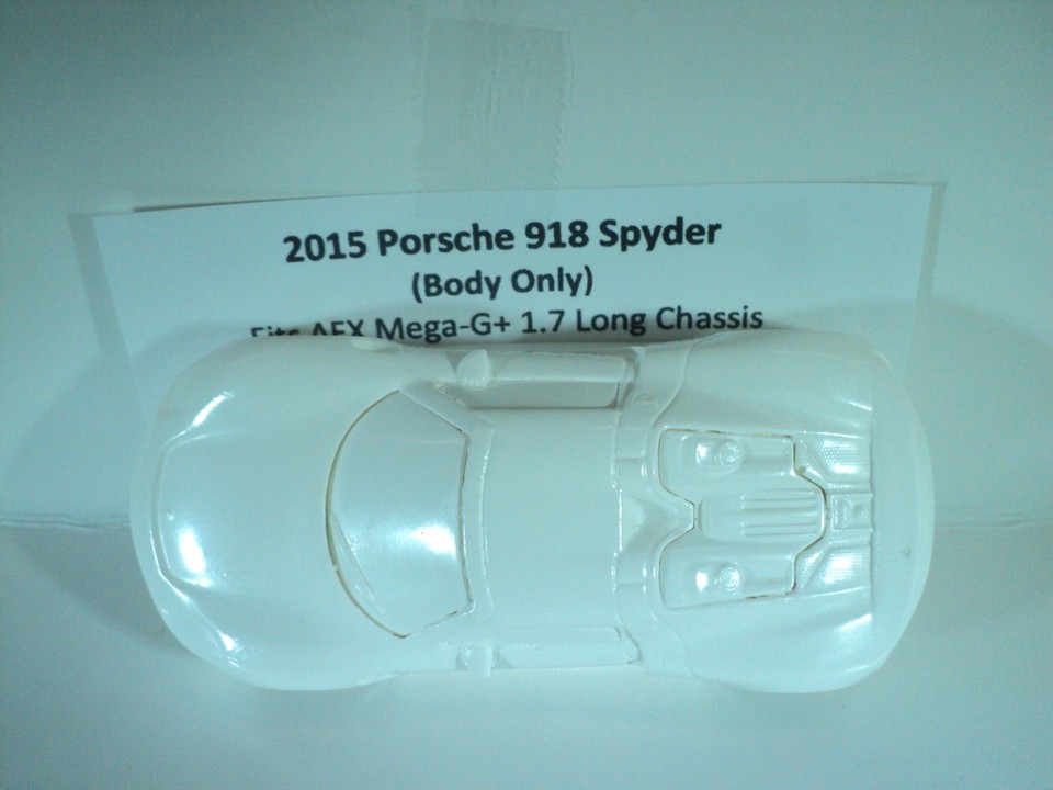 HO scale Slot Car Custom Resin body 2015 White Porsche 918 Spyder Fits ...