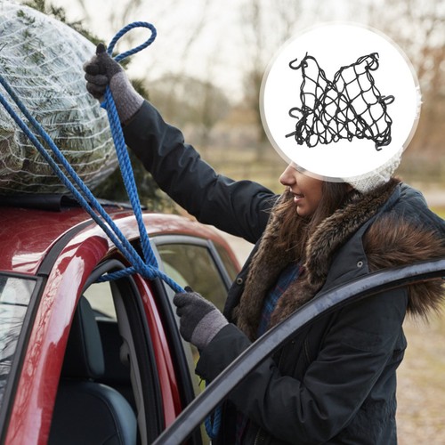 Adjustable Heavy-Duty Cargo Net Bike Bungee Cord Car Storage Luggage ...
