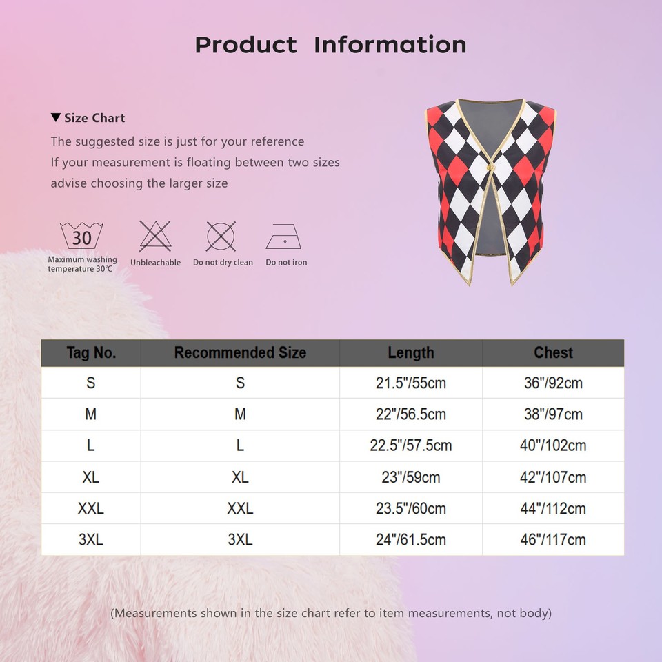 Women Costume Rave Tops Clubwear Jacket Circus Vest Christmas Outfit ...