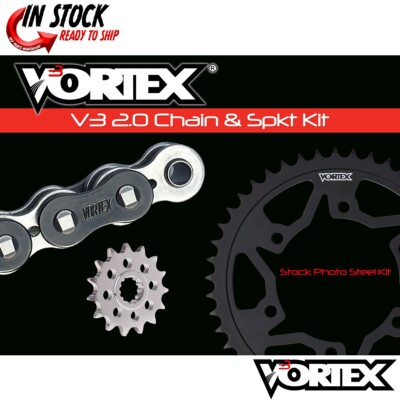 Yamaha FZ09 15-17 Vortex 525 Chain and Sprocket Kit 16-45 Tooth CK6453 ...