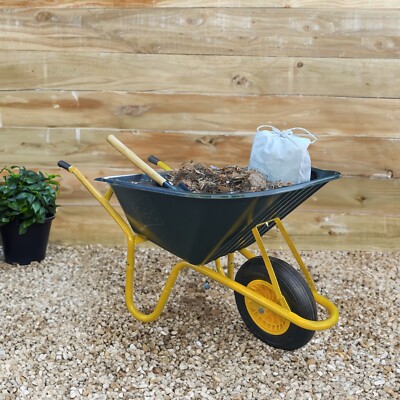 Neo Wheelbarrow Heavy Duty Garden 110L 150kg Durable Plastic Green Tray ...