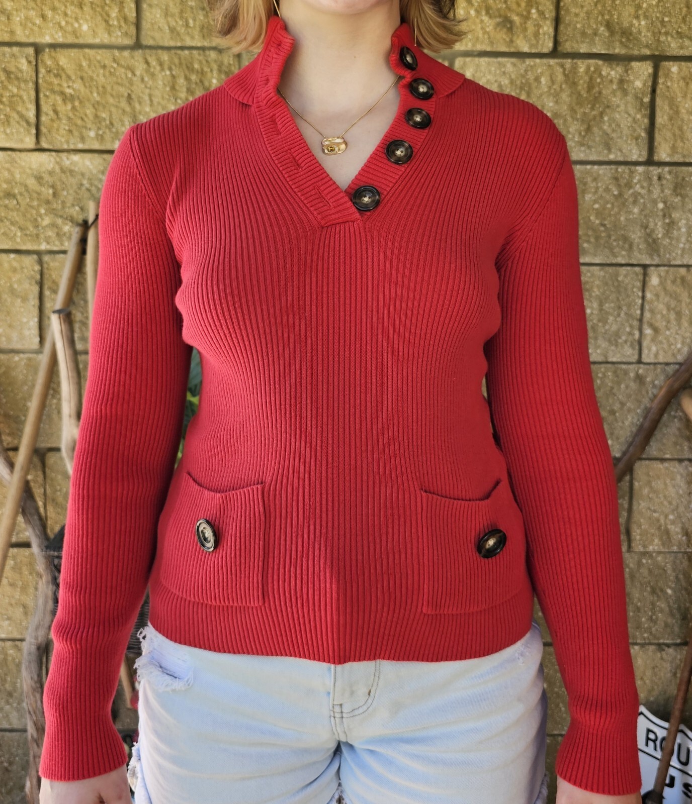 Victoria's Secret TOP! Y2K Vintage MEDIUM Moda Intl, Red Sweater ...