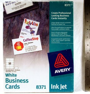 Avery 5371 business cards - elementsrewa