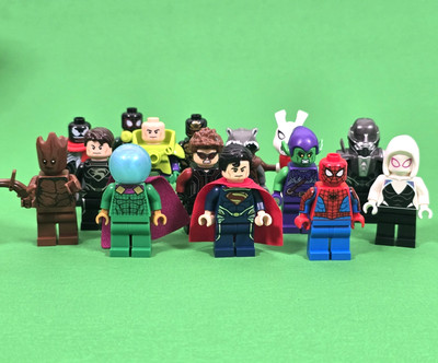 LEGO SUPERHEROES MINIFIG LOT MARVEL DC SUPERMAN FAORA MYSTERIO ...