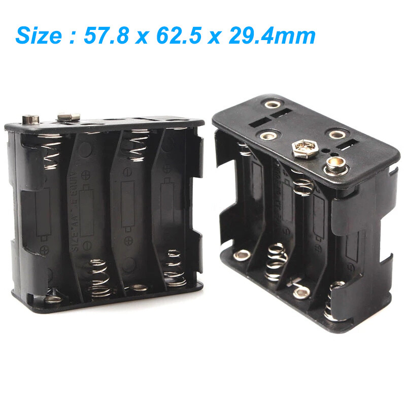 AA Battery Holder Case Storage Box 1 2 3 4 5 6 8 10 Optional D Cells ...