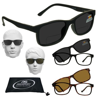 POLARIZED Bifocal Sunglass Readers Magnetic Magnet Clip On Fishing ...