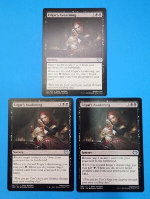 3x Edgar's Awakening Innistrad Crimson Vow 2021 Mtg Magic Card Sorcery ...