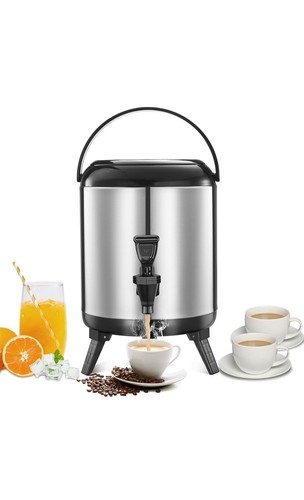 Insulated Beverage Dispenser, Thermal Hot Beverage Dispenser 6L Non ...