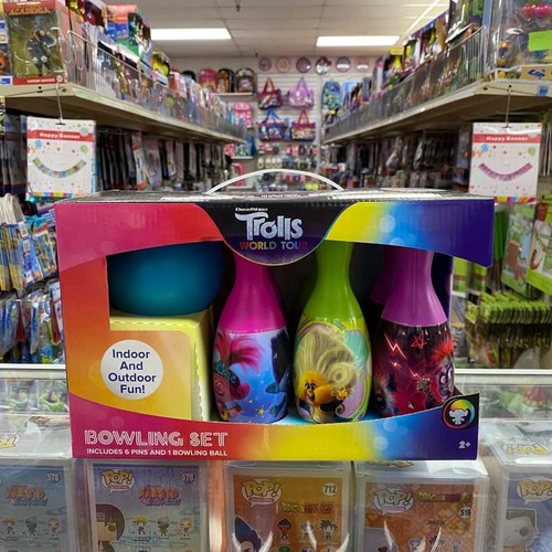 TROLLS WORLD TOUR Bowling Set Toy Game Kids Birthday Gift Toy 6 Pins &1 ...