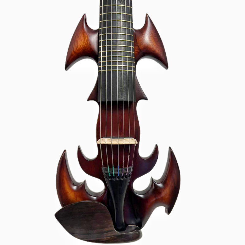 Hand made SONG Brand 7 strings 4/4 electric Violin Inlay Frets Brown ...
