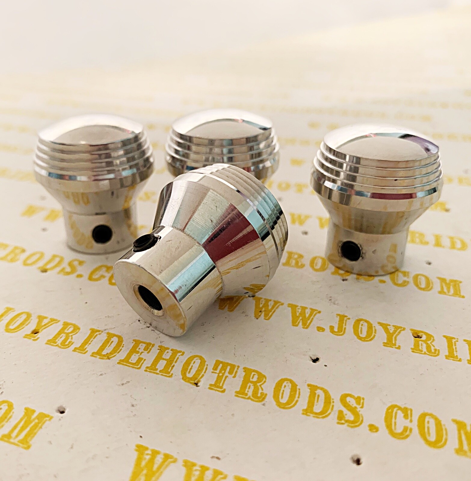 4 x Genuine 'Art Deco' Style Dash Knobs by SoCal Speed Shop- Pol Alum | eBay