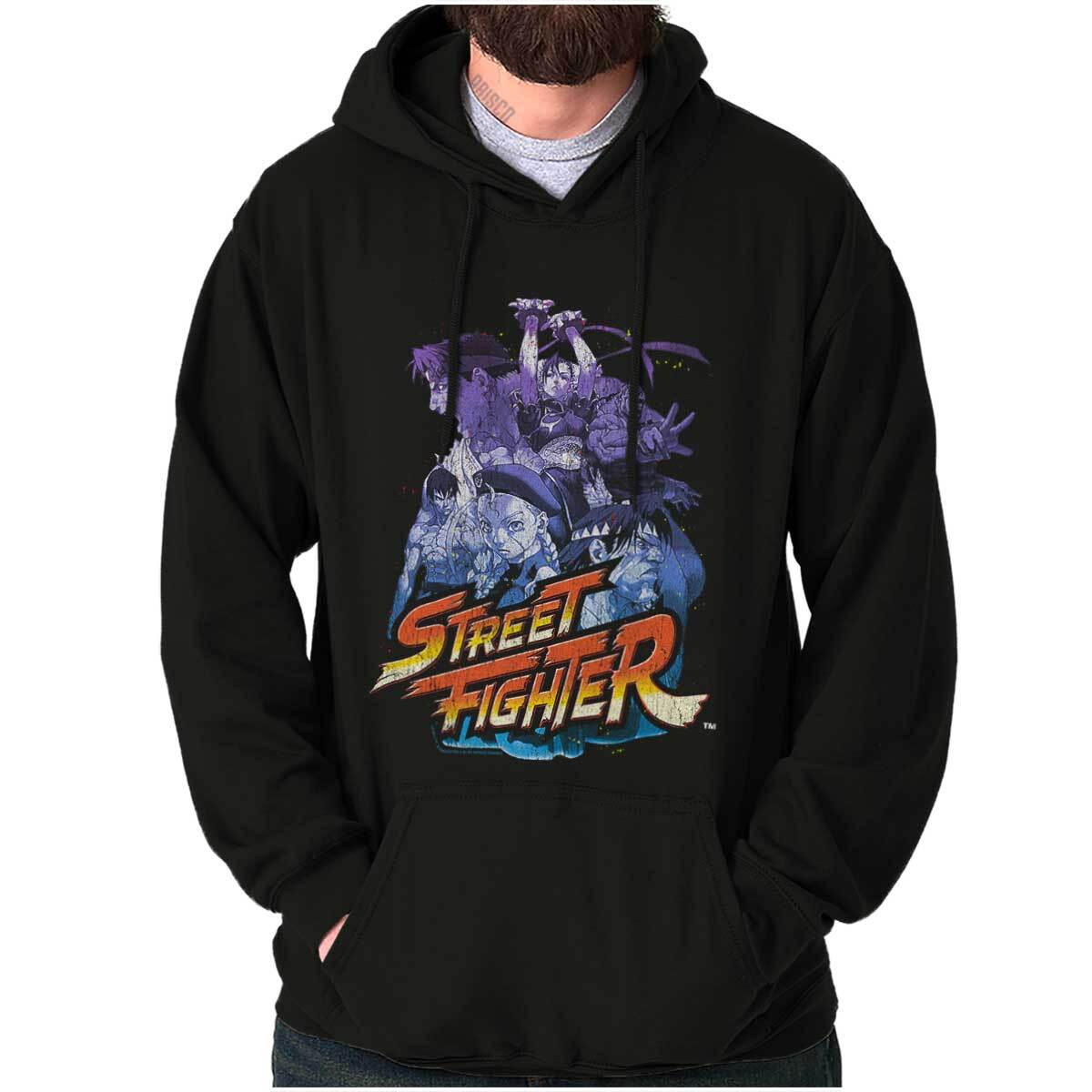 Street Fighter 90s Capcom Video Gamer Hoodie Hooded Sweatshirt Men ...