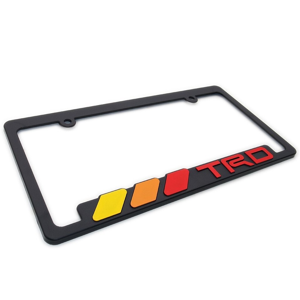 2x Toyota TRD Sport Retro 4x4 Front Rear License Plate Frame Cover ...