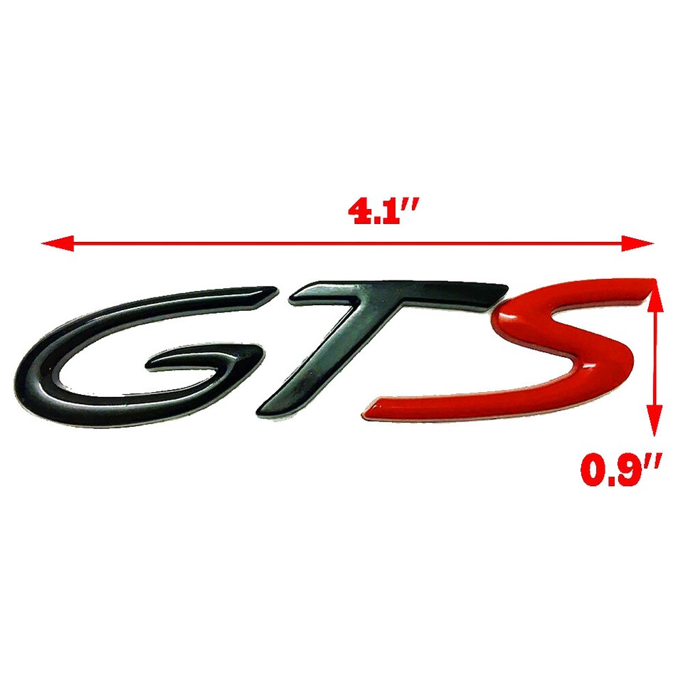1pc 4.1"x0.9" Glossy GTS Letter Rear Trunk Tailgate Emblem Badge | eBay