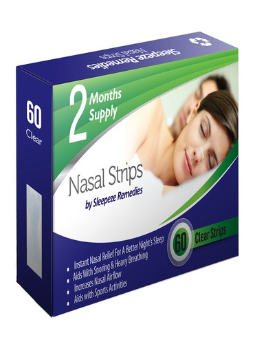 60x Large CLEAR Sleepeze NASAL STRIPS Nose ANTI SNORE Breathe Aid Sleep ...