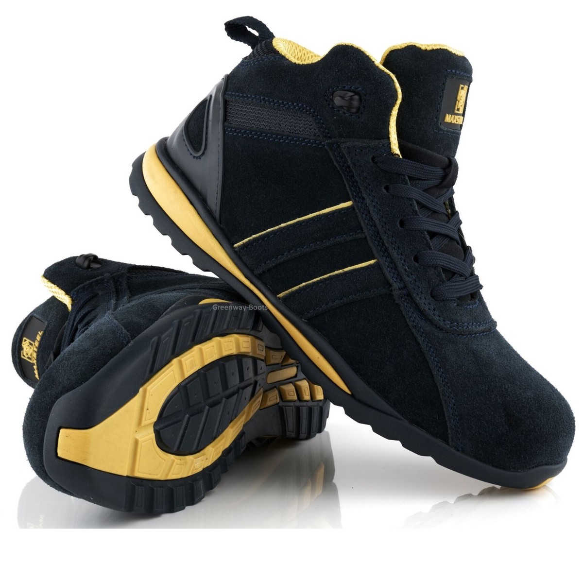 Men's Steel Toe Work Boots Lightweight Suede Leather Men's Ultra ...