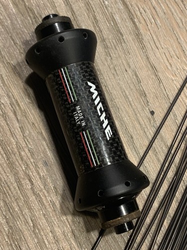 Miche Neon Carbon Front Hub, 18 Hole, straight pull spokes inc. super ...