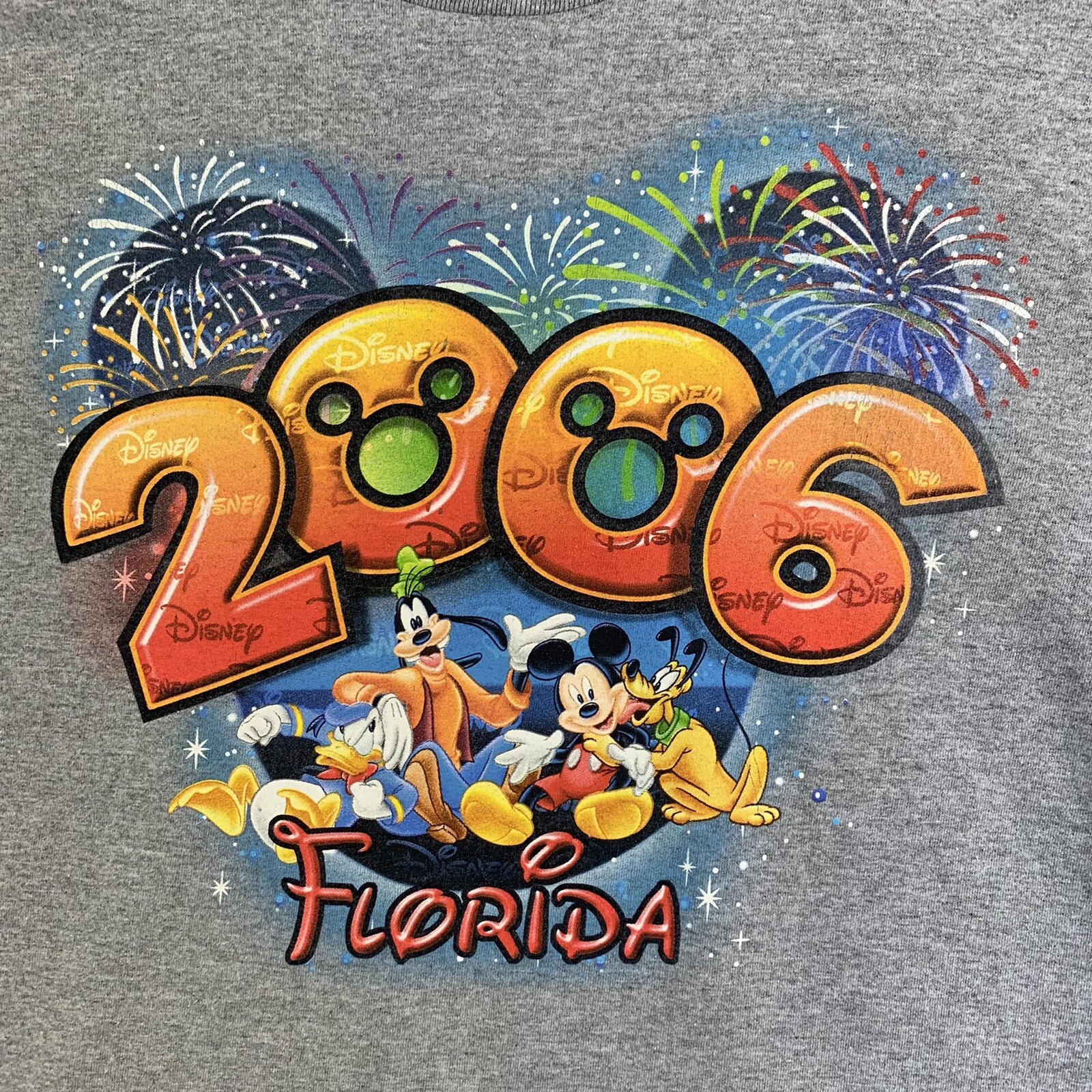 Disney 2006 Graphic Destination T Shirt Mens L Gray F… - Gem