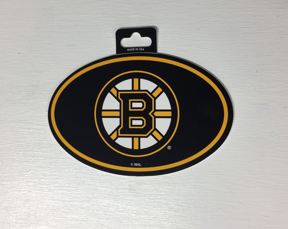 Boston Bruins Oval Decal Sticker Full Color NEW!! 3x5 Inches Free Ship ...