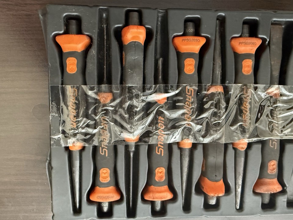 Snap-on Tools Orange 10 Piece Soft Grip Punch and Chisel Set | eBay UK