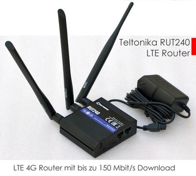 TELTONIKA RUT240 LTE INDUSTRIE-ROUTER 4G WLAN VPN RMS FIREWALL 2X LAN ...