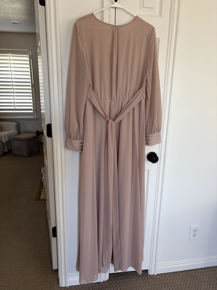 Baltic Born Lydia Maxi Dress Pink Blush Chiffon Gown Bridesmaid Flowy ...