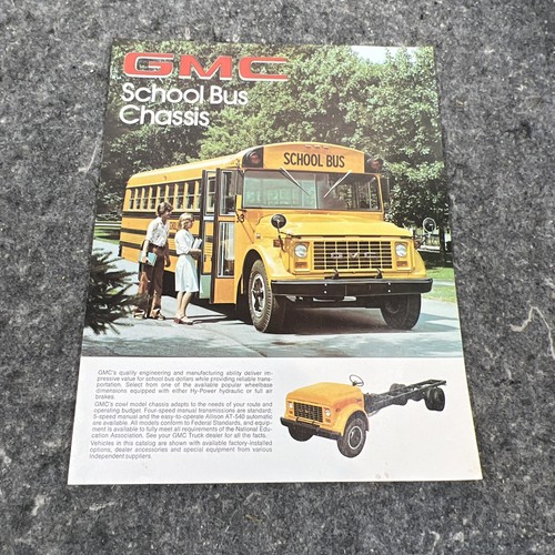 Original 1978 GMC School Bus Chassis Sales Brochure 78 | eBay