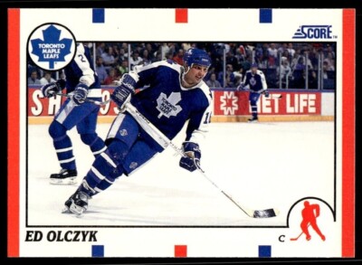 1990 SCORE NHL HOCKEY Trading Card #210 -- Ed Olczyk, Toronto Maple ...