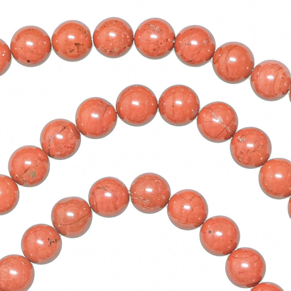 Bracelet en jaspe rouge - Perles rondes 10 mm | eBay