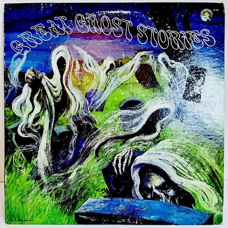 💀🎃VINTAGE Halloween RALPH BELL,.great ghost stories TROLL 12" Vinyl LP ...